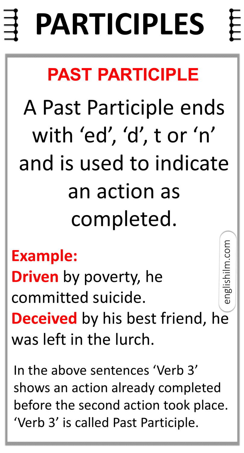 Participles: Definition and Examples • Englishilm