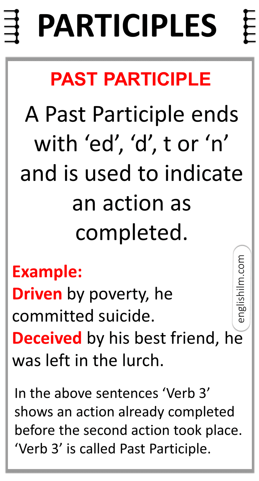 Participles: Definition and Examples • Englishilm