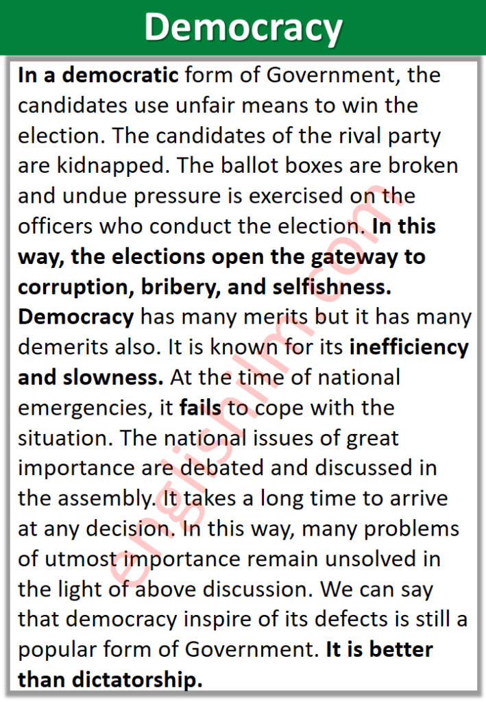 Complete Essay On Democracy For Beginners To Expert Level