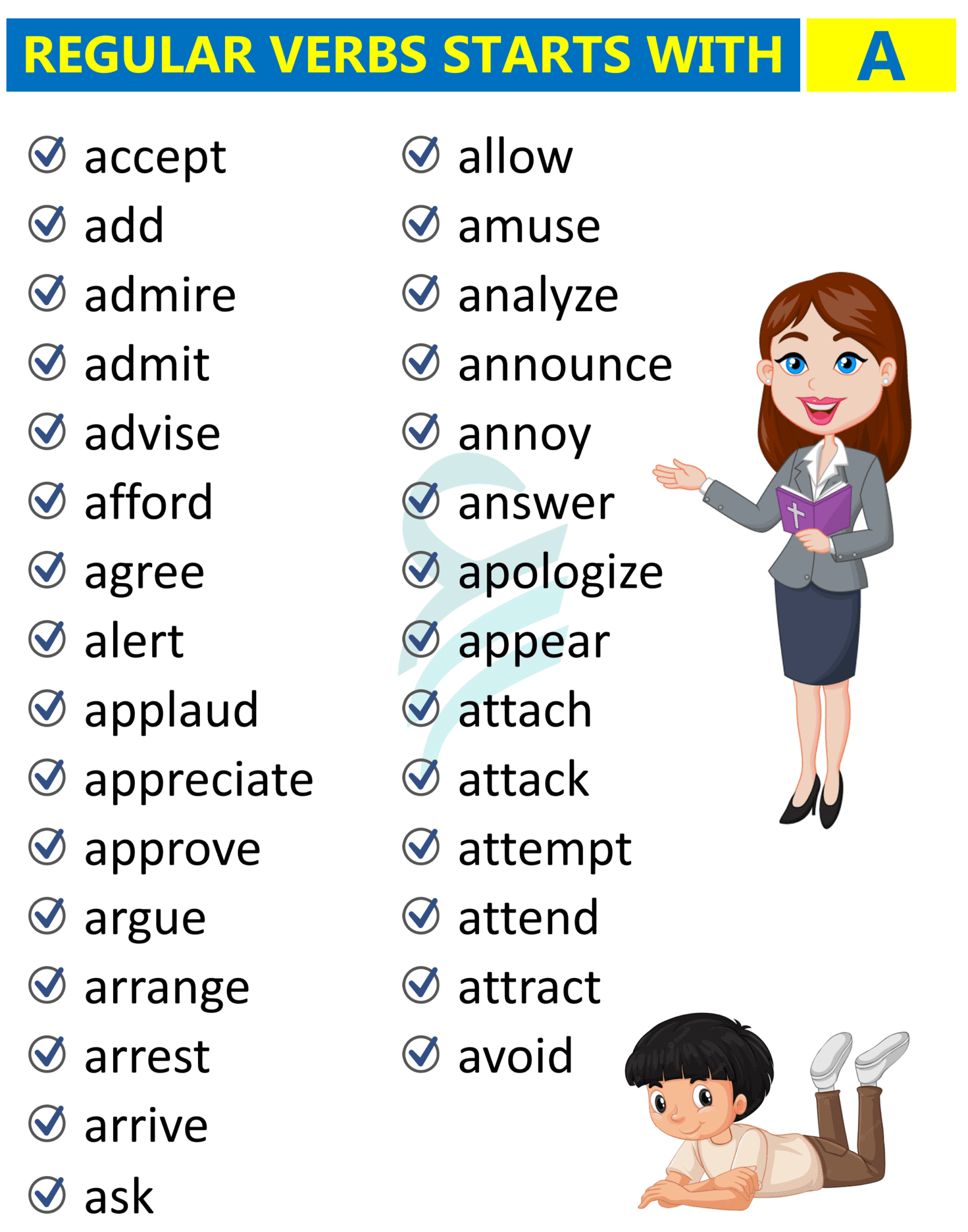 A To Z Regular Verbs With 500+ Examples In English • Englishilm