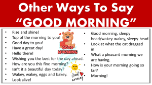 Ways To Say Good Morning | 15 Creative Ways Of Good Morning • Englishilm