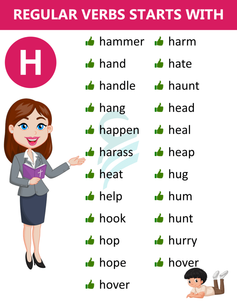 A To Z Regular Verbs With 500+ Examples In English • Englishilm