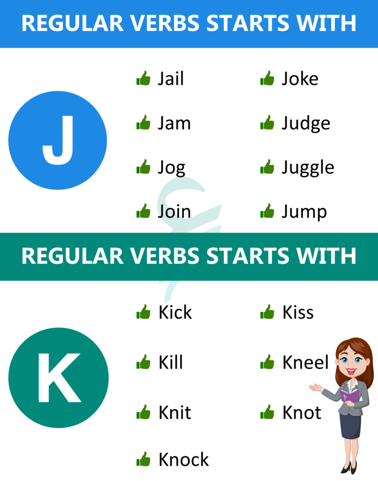 A To Z Regular Verbs With 500+ Examples In English • Englishilm