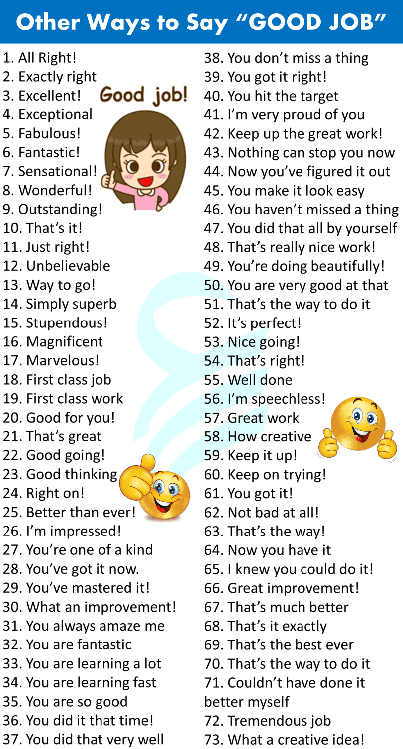 100+ Ways to Say GOOD JOB in English | Good Job Synonym • Englishilm