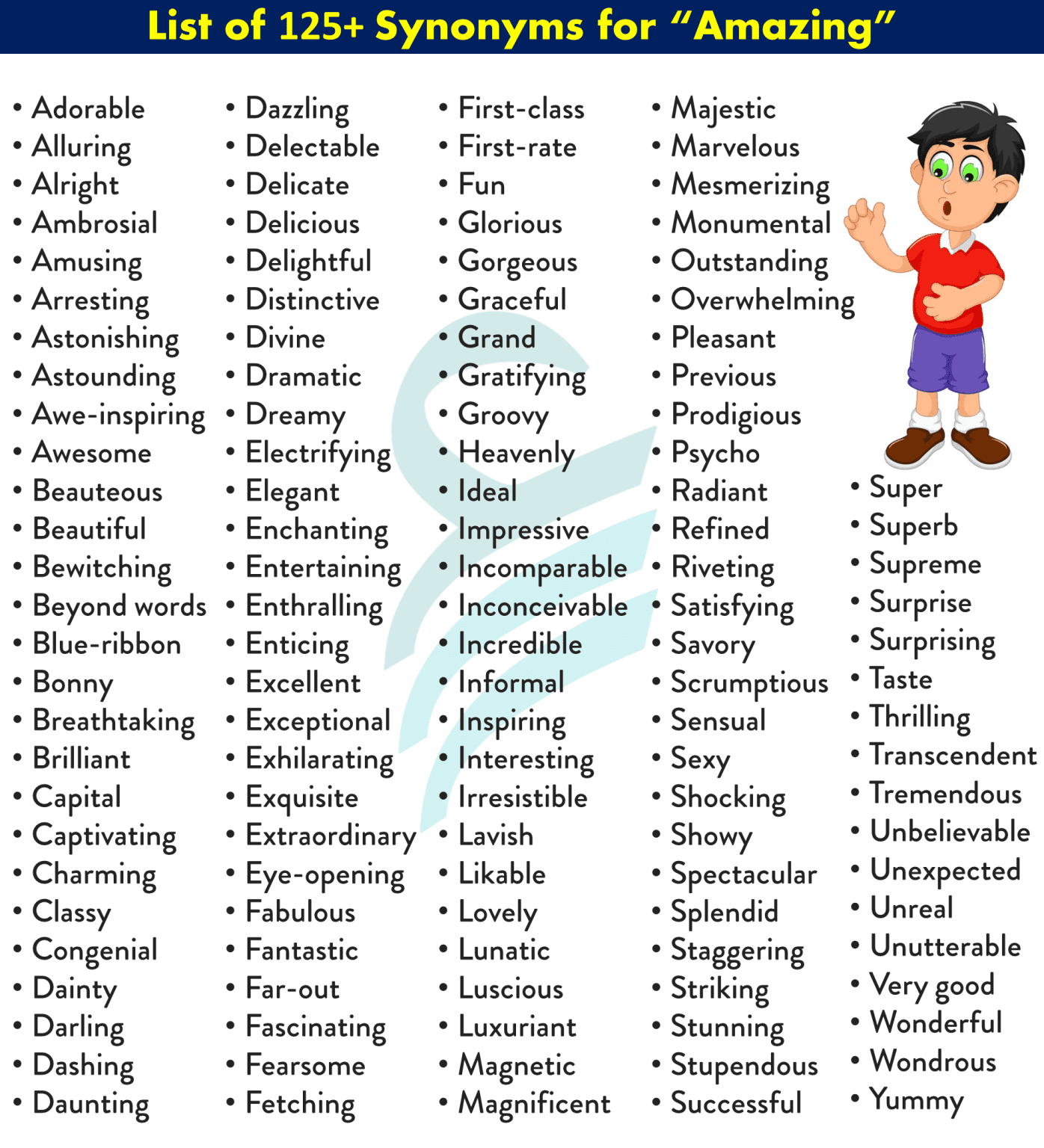 Other Words To Use Instead Of Amazing | Amazing Synonyms