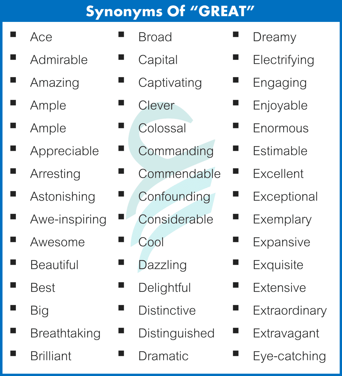 Another Words For "Great" | 130+ Synonyms Of Great • Englishilm