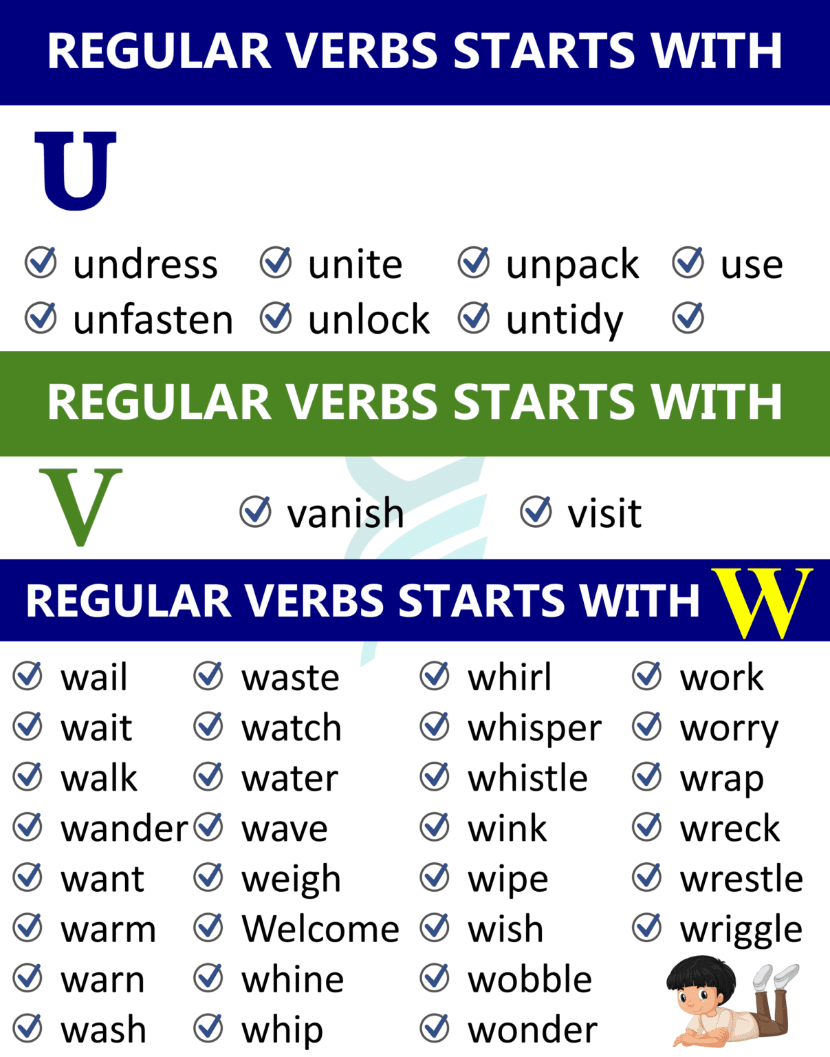 A To Z Regular Verbs With 500+ Examples In English • Englishilm