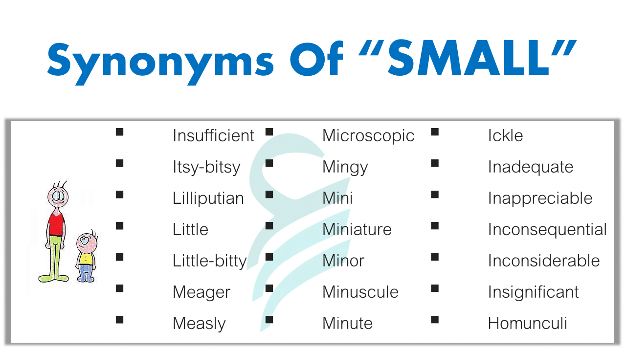 Another Words For "SMALL" | 60+ Synonyms Of Small • Englishilm
