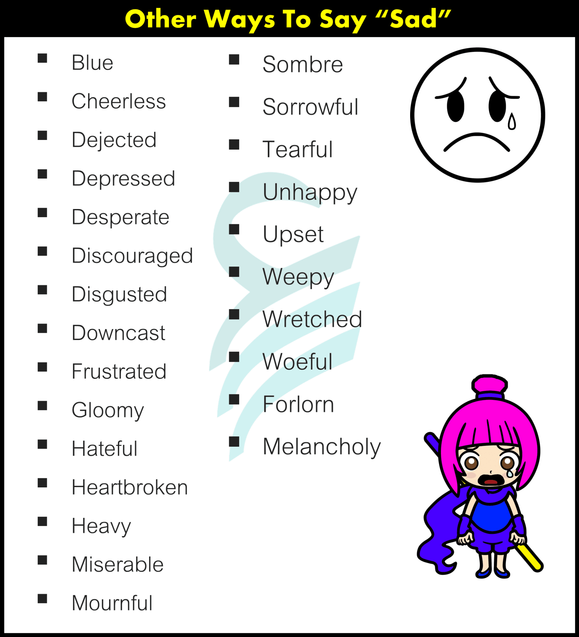Another Words For “Sad” In English | 80+ Synonyms Of Sad • Englishilm