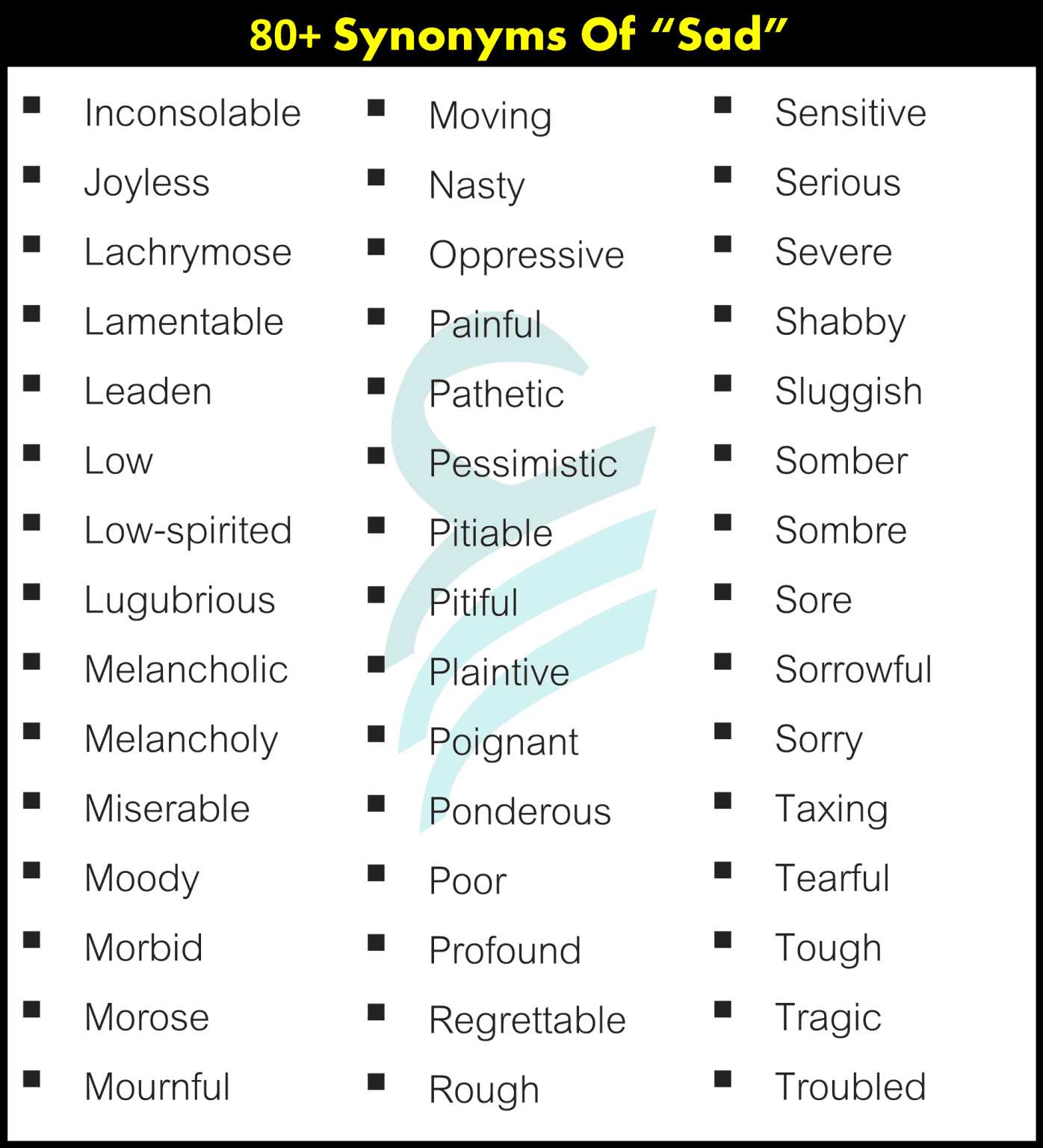Another Words For “Sad” In English | 80+ Synonyms Of Sad • Englishilm