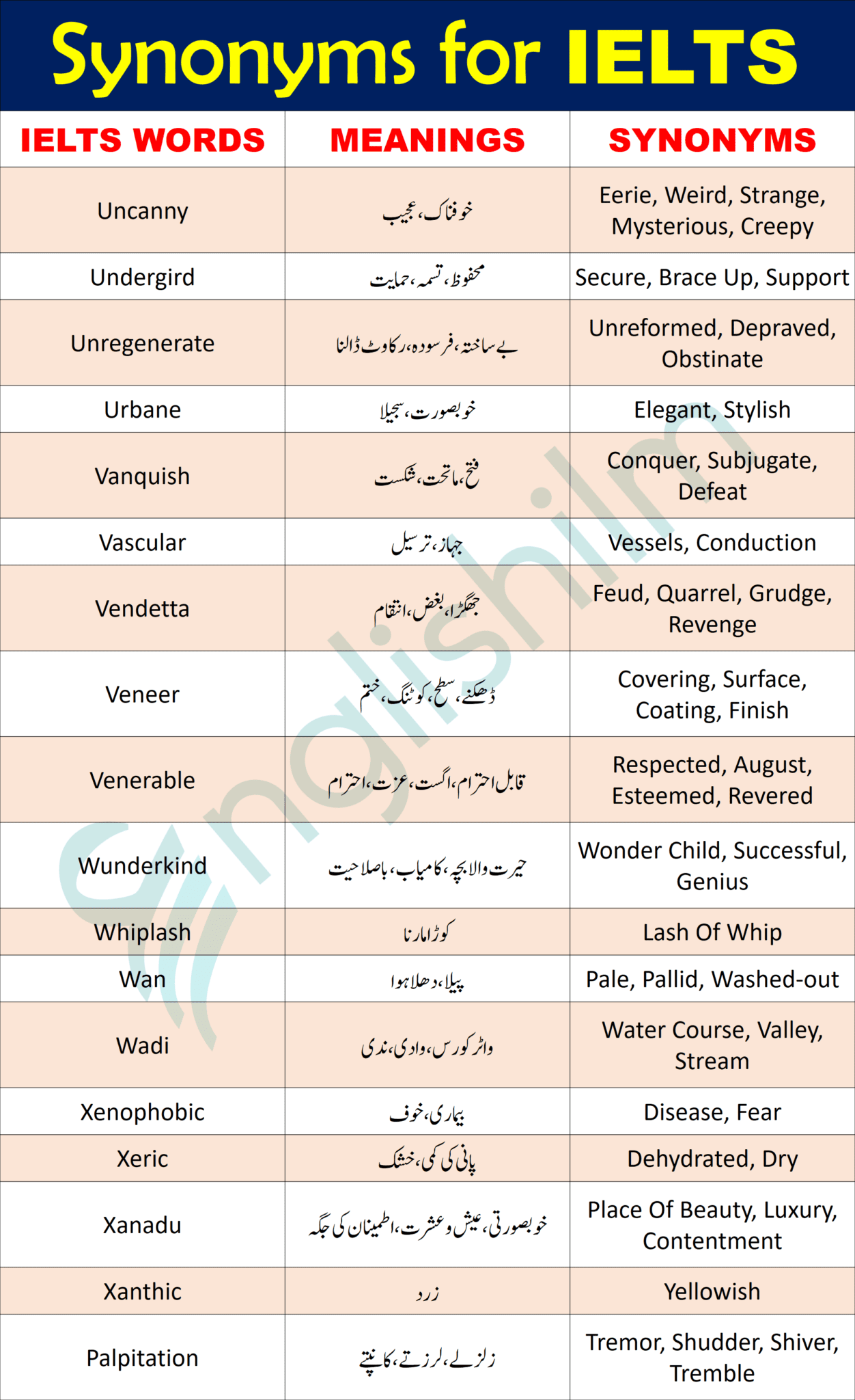 Synonyms for IELTS Writing Task 1 | IELTS Synonyms List PDF