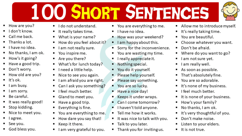 Most Important Short Sentences in English