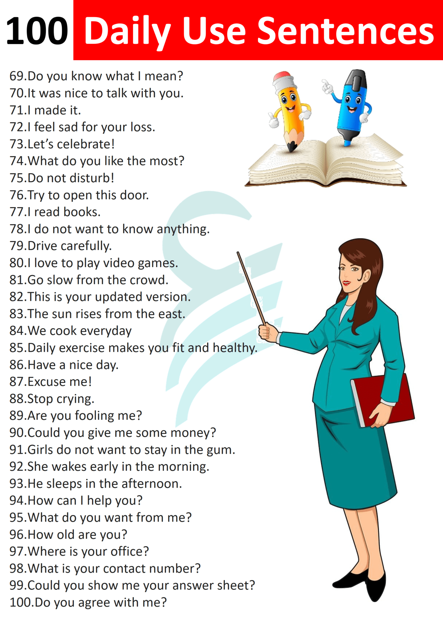 100+ Daily Used English Sentences | Conversation Sentences