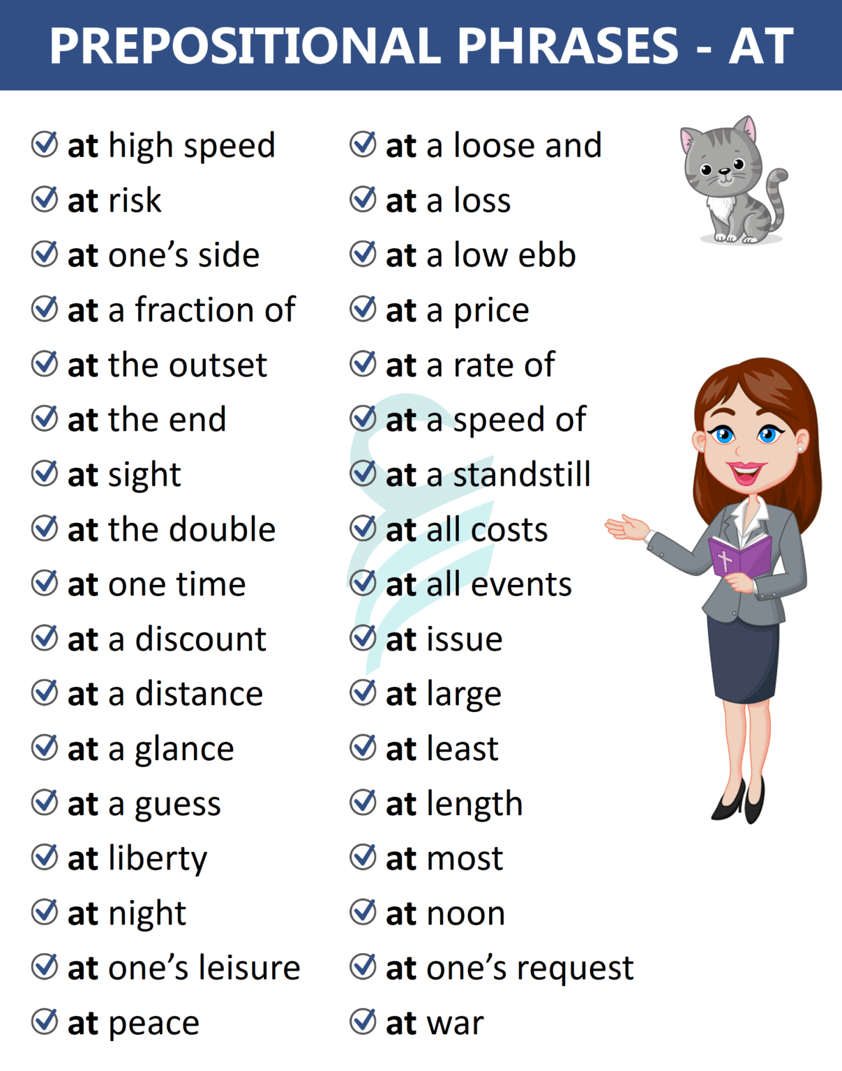 Prepositional Phrases In, On, Out, By, For, At, Of
