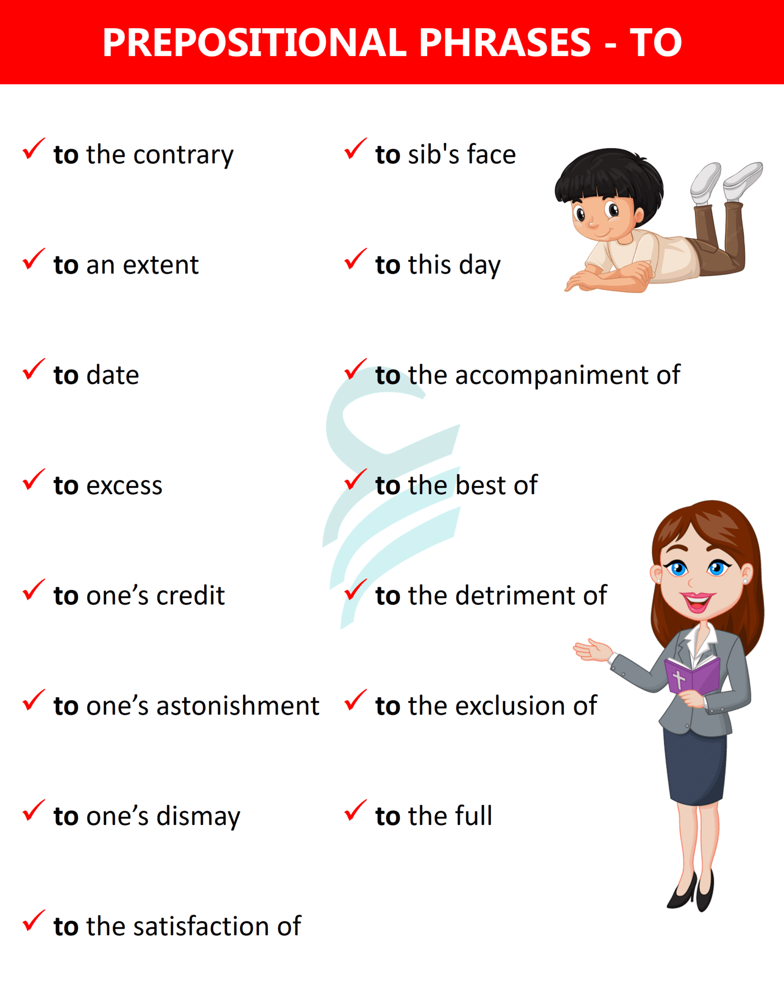 Prepositional Phrases In, On, Out, By, For, At, Of