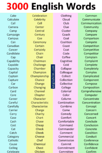 3000 English Vocabulary Words PDF Book | Daily Used Words