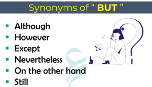 Powerful Synonyms of "BUT" in English | Other words for "But"