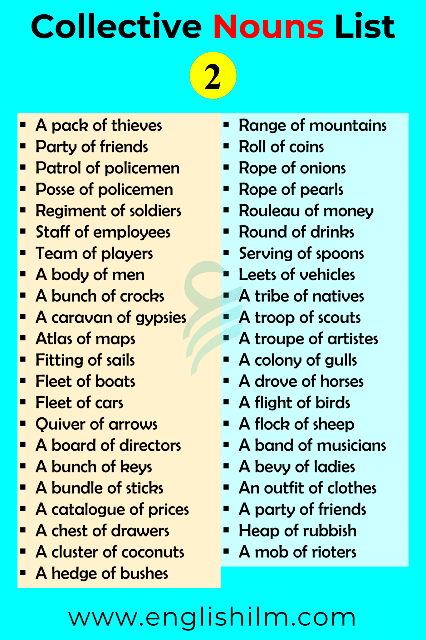 100+ Collective Nouns Examples in English