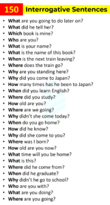 150+ Interrogative Example Sentences In English • Englishilm