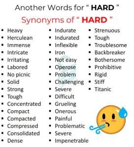 Other Ways to Say Hard | Synonyms of Hard in English • Englishilm