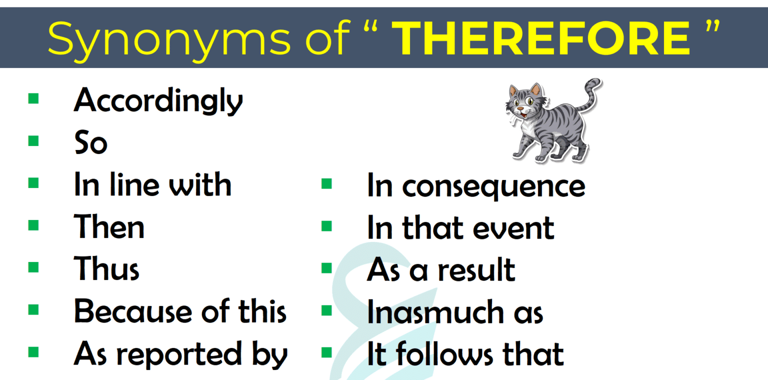 Synonyms of Therefore | Other words for Therefore