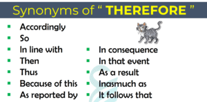 Synonyms of Therefore | Other words for Therefore