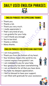 100 Common Phrases For Daily Use in English • Englishilm