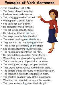 100 Examples of Verbs Used in Sentences | Verb Examples • Englishilm