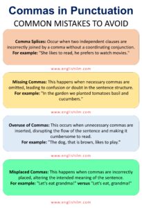 Commas in Punctuation: Uses, Rules With Examples • Englishilm