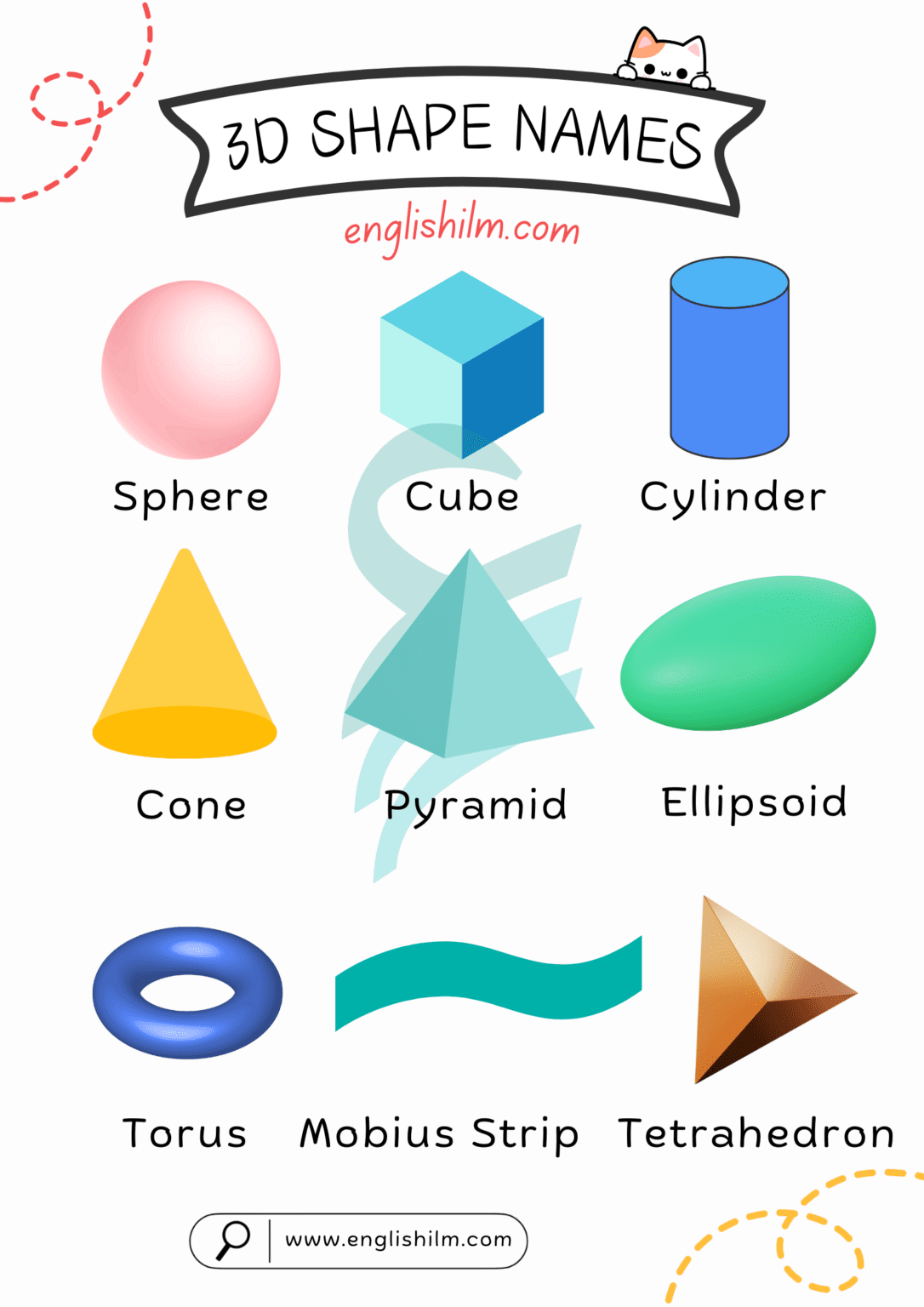 100 Shapes Names in English with Pictures • Englishilm