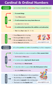 Difference Between Cardinal and Ordinal Numbers • Englishilm