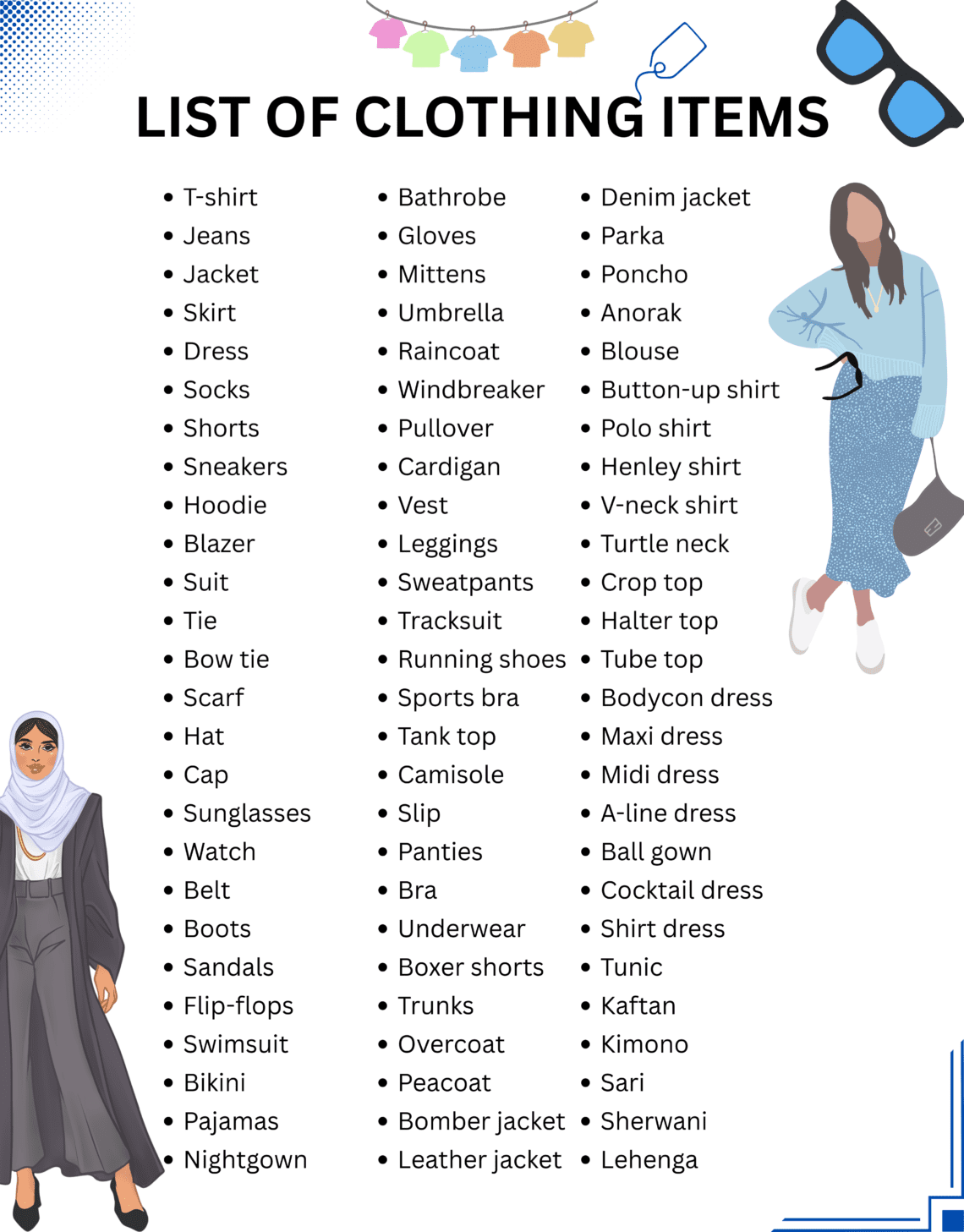 Clothing: Vocabulary Related to Clothing Items • Englishilm