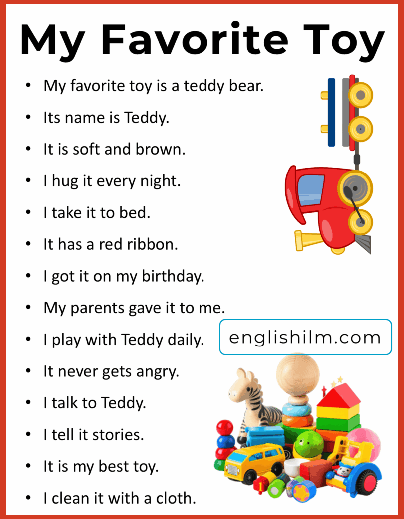 English Paragraph Writing for Class 1 • Englishilm